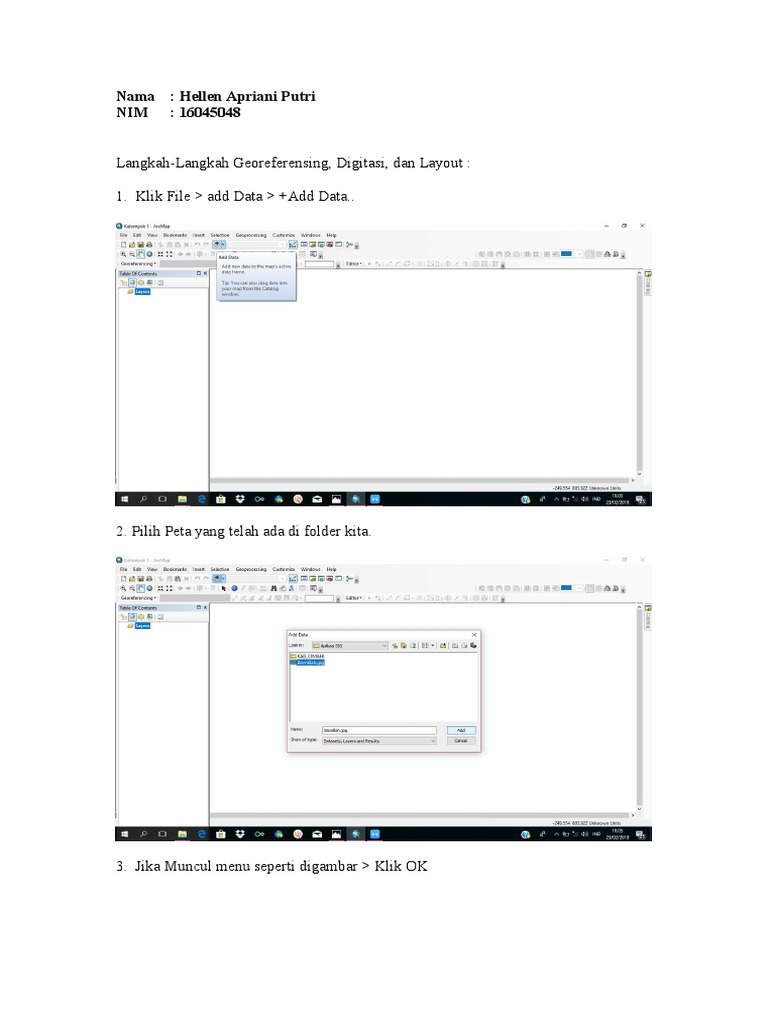 Langkah TUTORIAL ARCGIS | PDF