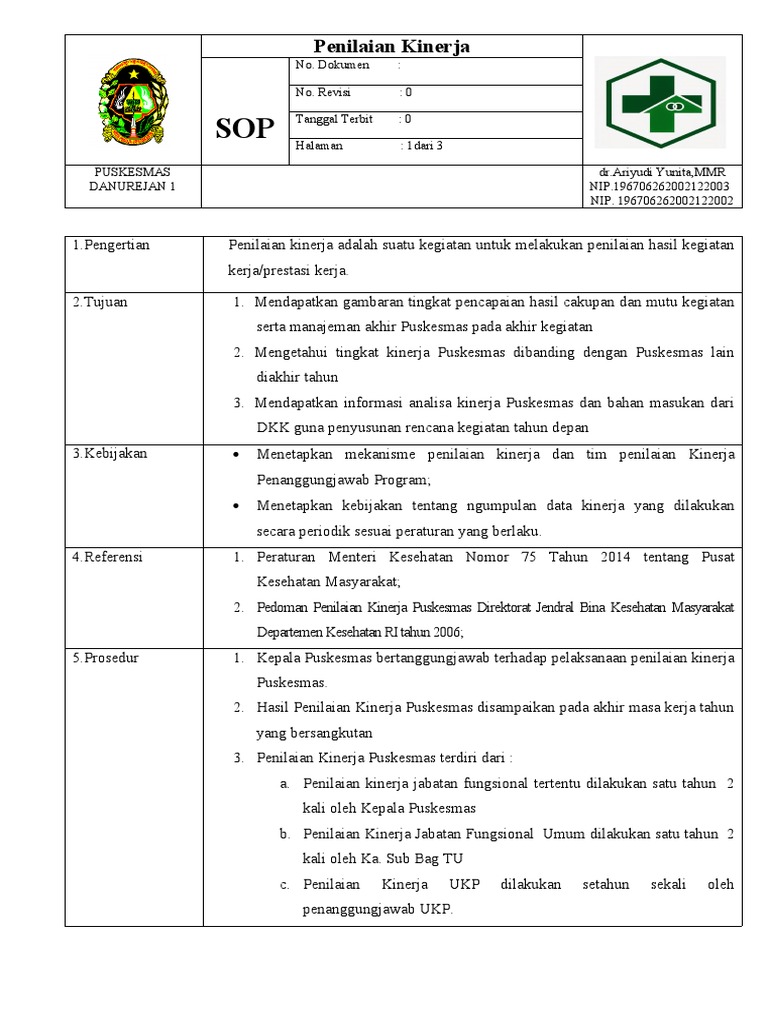 5.6.3.2. SOP Penilaian Kinerja | PDF