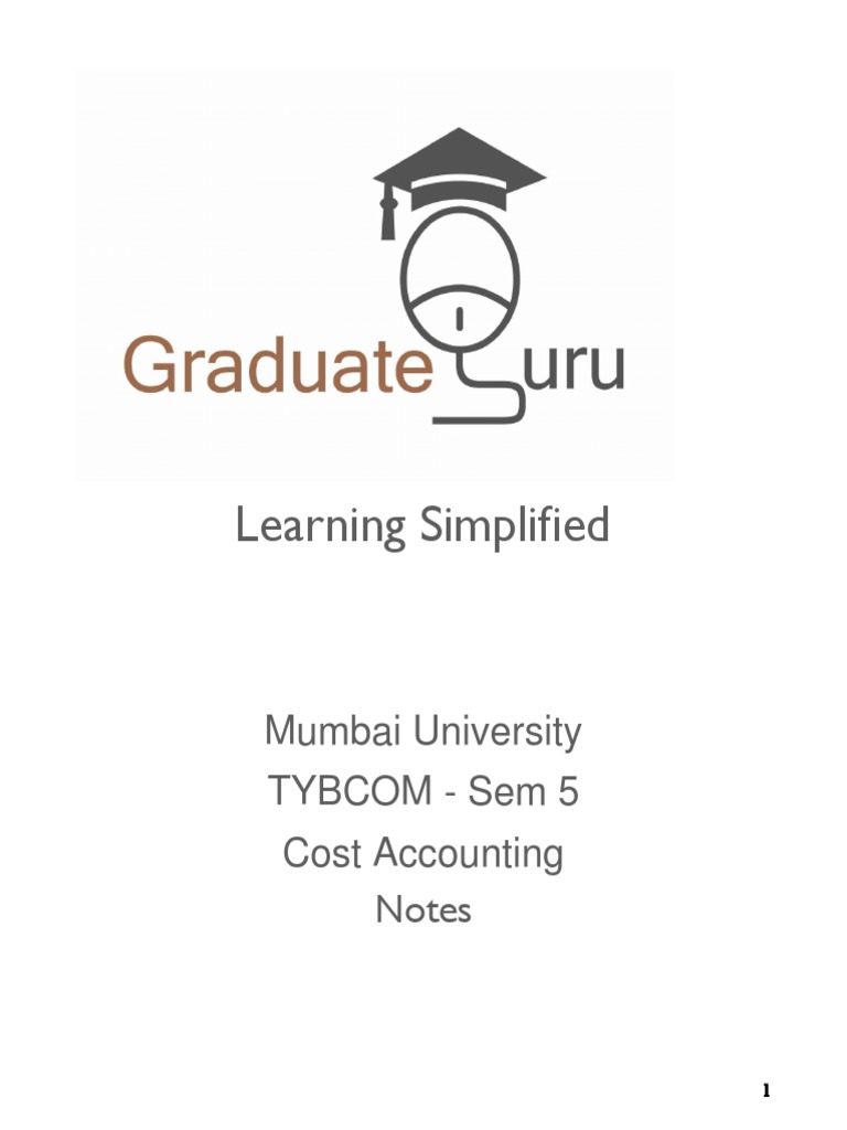 Mumbai University - TYBCOM - Sem 5 - Cost Accounting | PDF | Income Statement | Depreciation