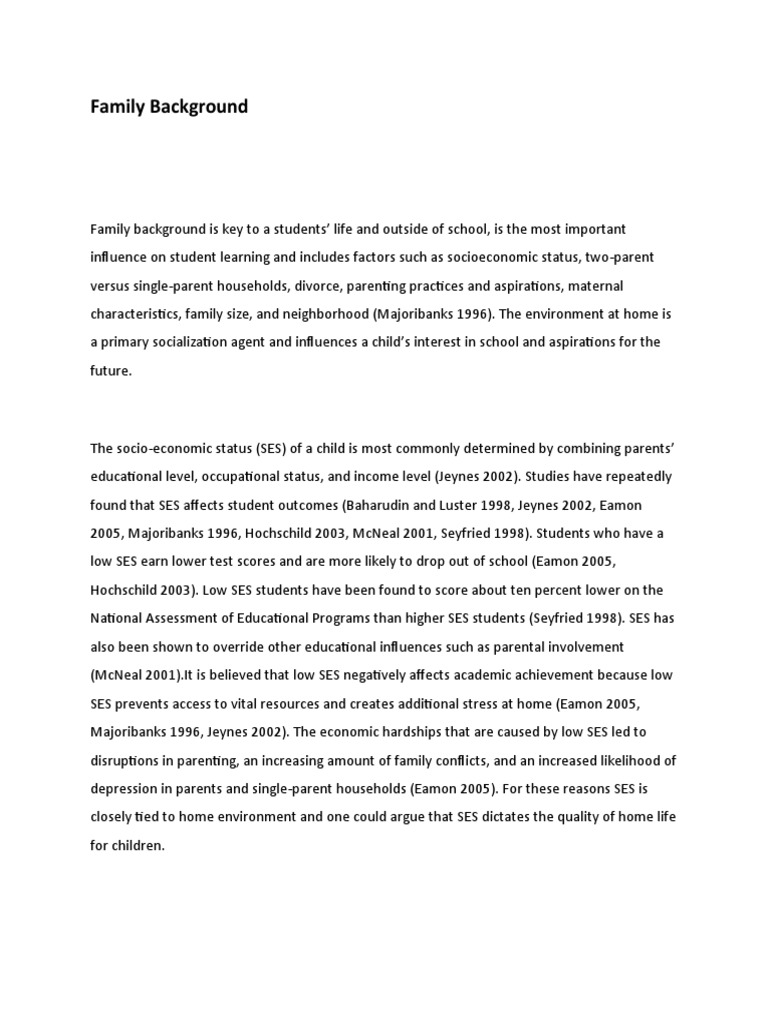 Family Background | PDF