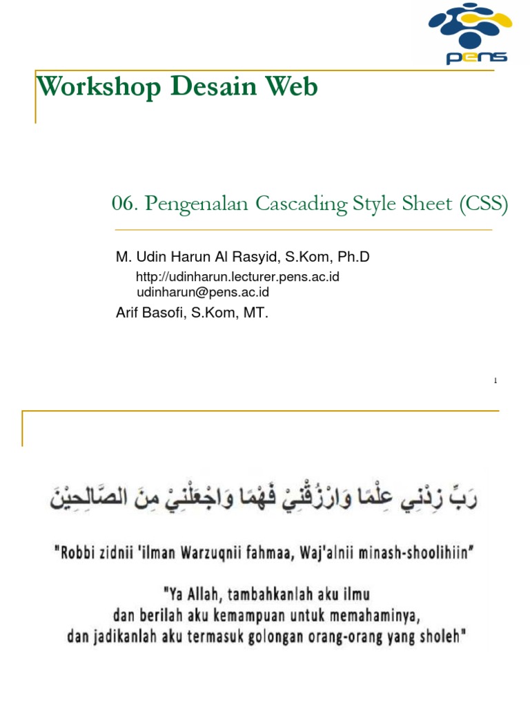 Pengenalan Dasar CSS untuk Web Design | PDF