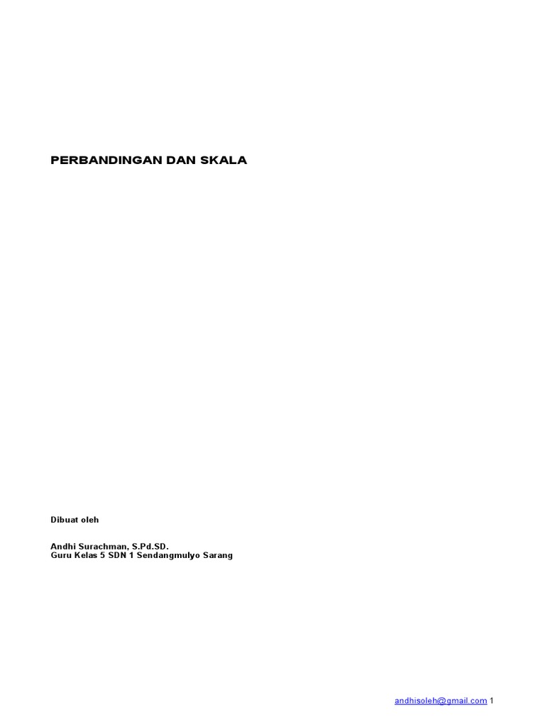 Belajar Perbandingan & Skala | PDF | Metode & Bahan Ajar