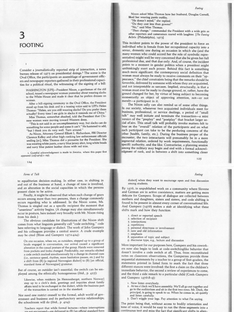 Goffman - 1981 - Forms of Talk | PDF