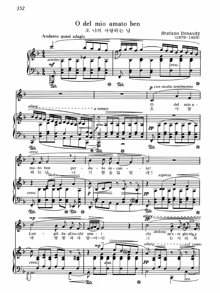 O Del Mio Amato Ben | PDF