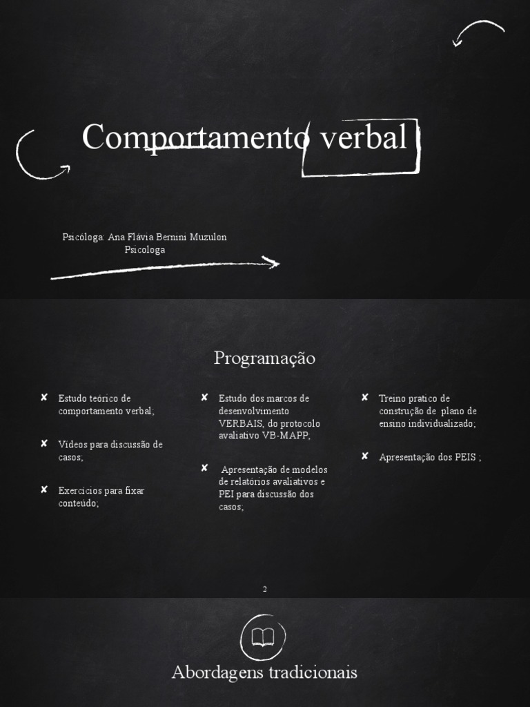 Aula Comportamento Verbal | PDF | Comportamento | Behaviorismo
