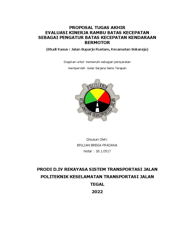 Proposal Skripsi Brilian Brega Pradana RSTJ B | PDF