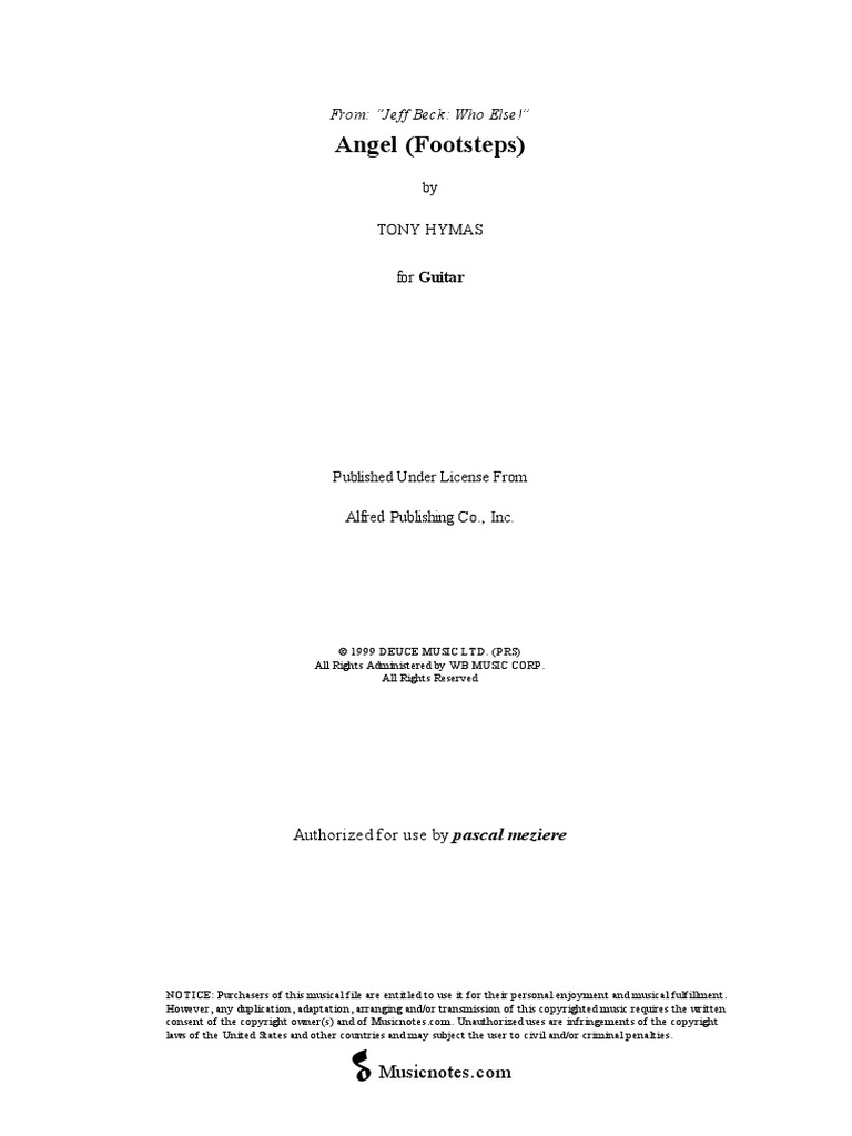 Jeff Beck Angel Foot Step | PDF
