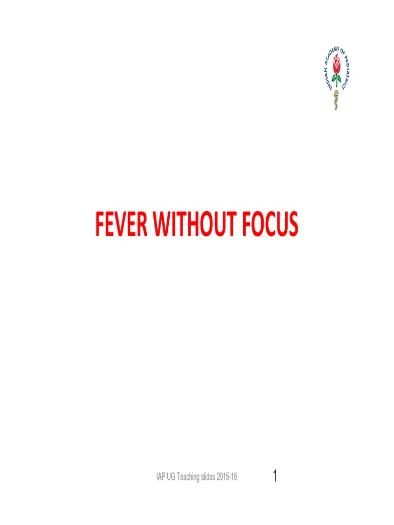 Fever Without Focus | PDF | Meningitis | Fever