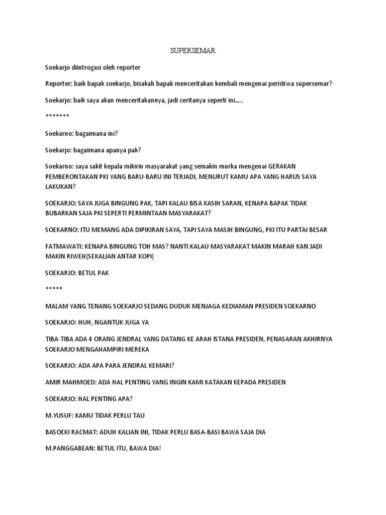 Drama PKN Supersemar | PDF