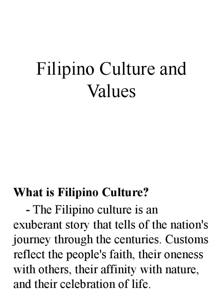 Overview of Filipino Culture and Values | PDF | Family