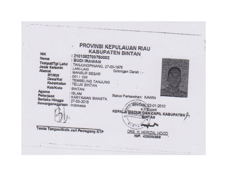 5898 - KTP - KTP Budi Irawan | PDF