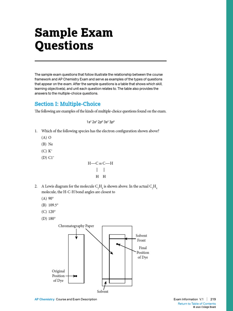 AP Chemistry MC Workshop | PDF | Ammonia | Chromatography