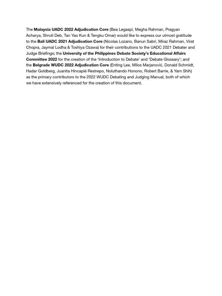 UADC 2022 Adjudication Manual | PDF | Politics
