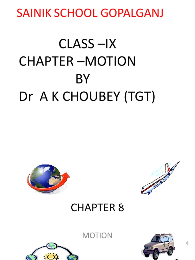 Class 9 Physics: Motion Basics | PDF | Acceleration | Velocity