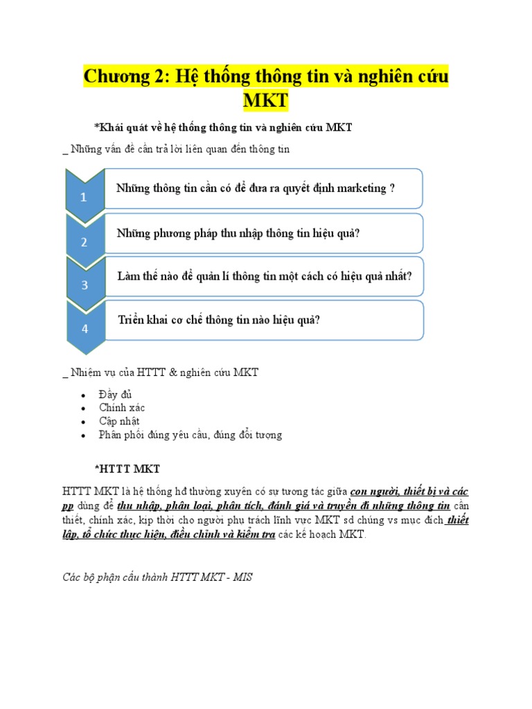 Chương 2 HTTT Và Nghiên C U MKT | PDF