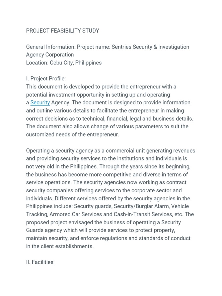 Project Feasibility Study | PDF | Feasibility Study | Entrepreneurship