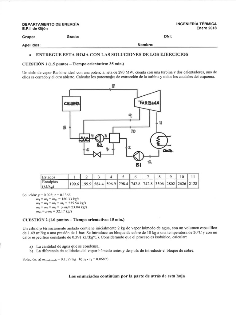 Clase14 ENERO 2019 Termica Exa | PDF