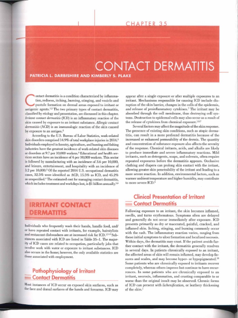 Chapter 35. Contact Dermatitis | PDF