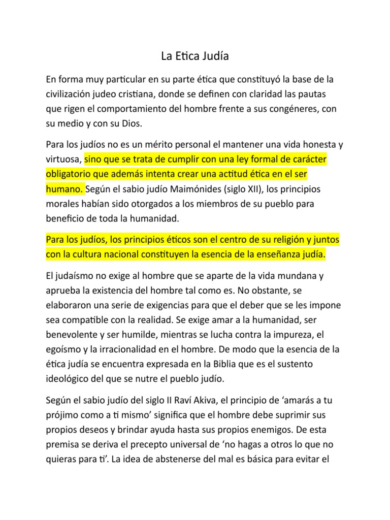 Etica Judia | PDF