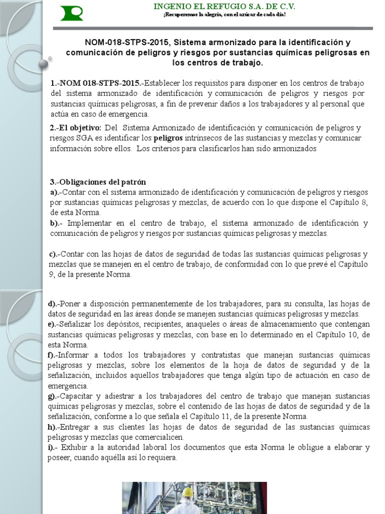 Presentacion Nom 018 Stps 2015 | PDF | Toxicidad | Química