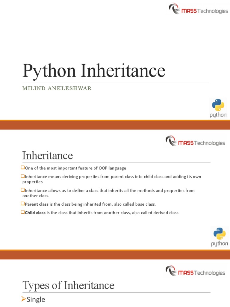 Python Inheritance | PDF | Inheritance (Object Oriented Programming ... Python Inheritance | PDF | Inheritance (Object Oriented Programming ...