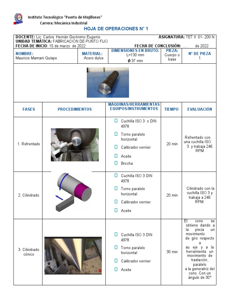 Modelo de Hoja de Proceso-2 | PDF