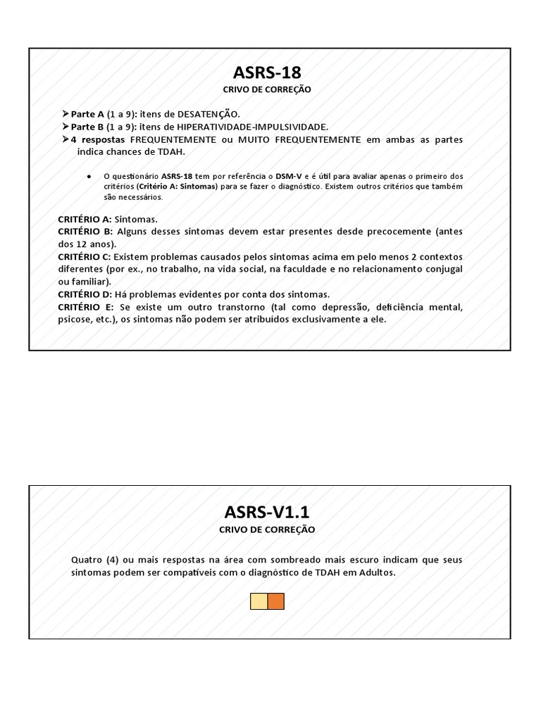 Crivos de Correção - ASRS | PDF