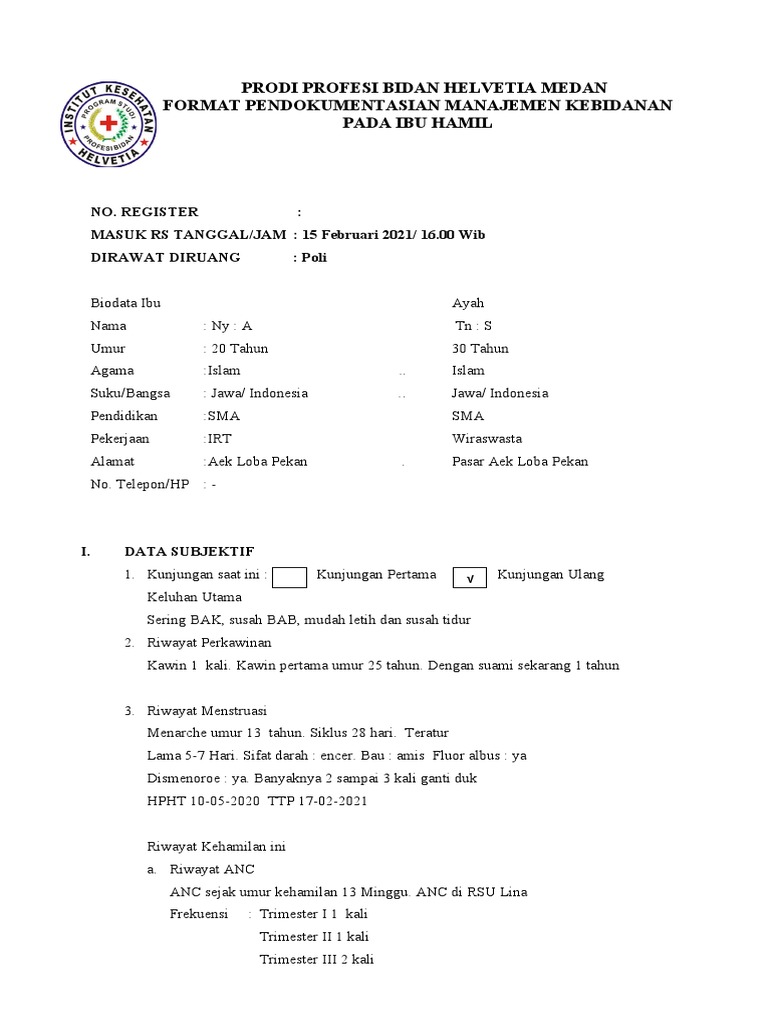 Format Askeb Anc Soap | PDF