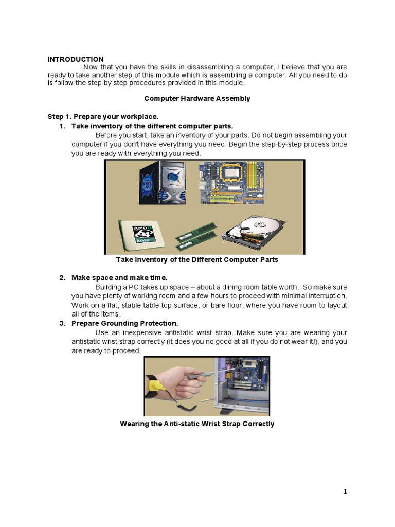 Computer Hardware Assembly | PDF
