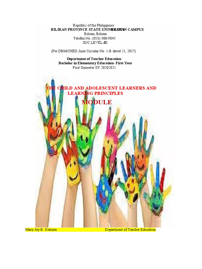 Child and Adolescent Learners and Learning Principles | PDF | Learning | Educational Assessment