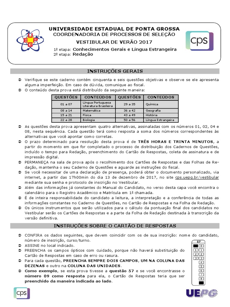 UEPG 2017 Verão | PDF