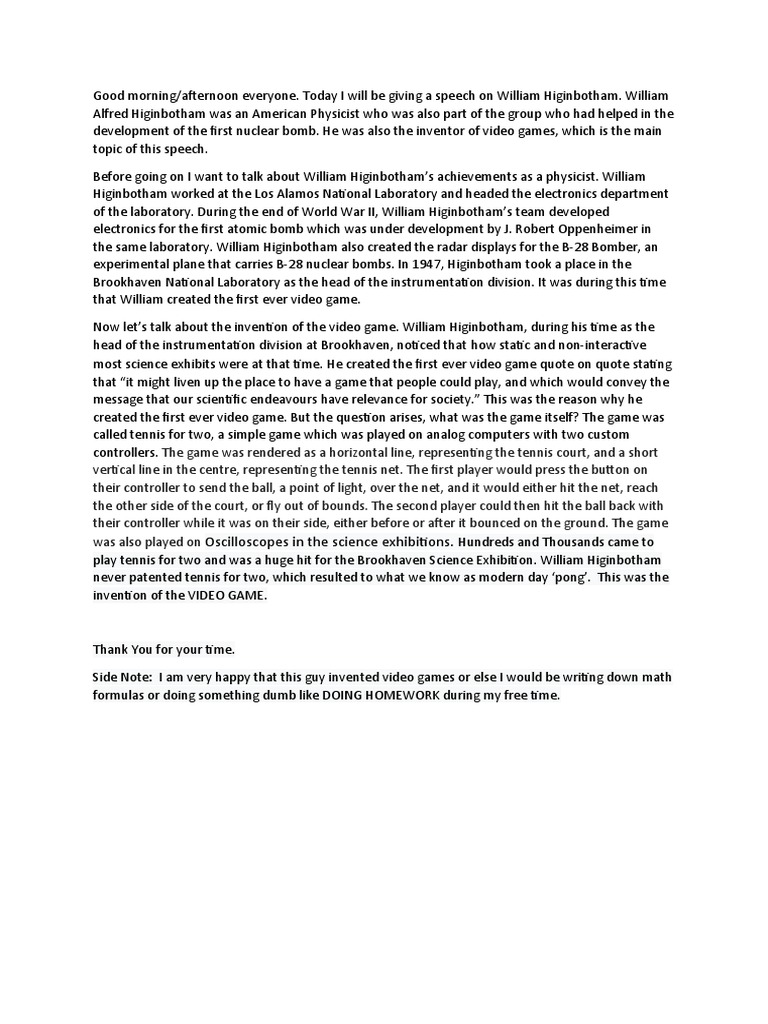 WIlliam HiginbothAM | PDF