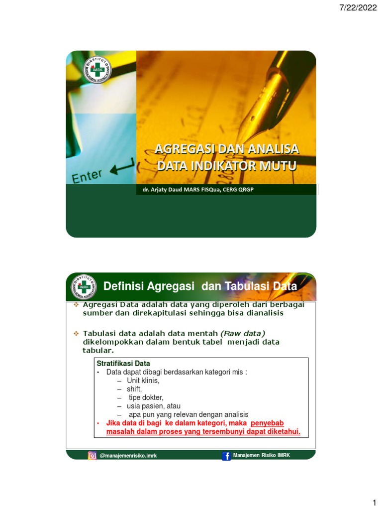 Agregasi Dan Analisa Data Indikator 2022 | PDF