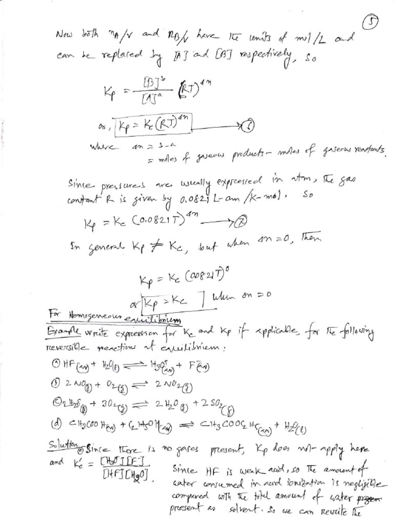 Chemical Equilibrium 16-01-2021 | PDF