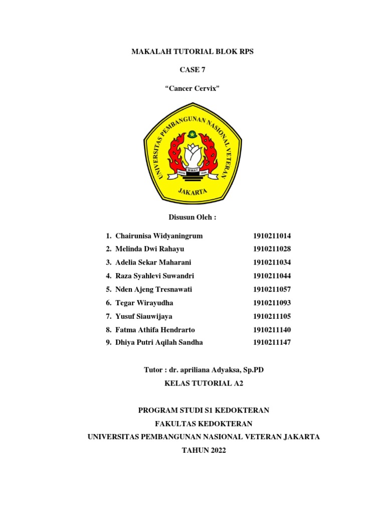 Makalah Tutorial Case 7 (RPS) - CA CERVIX | PDF