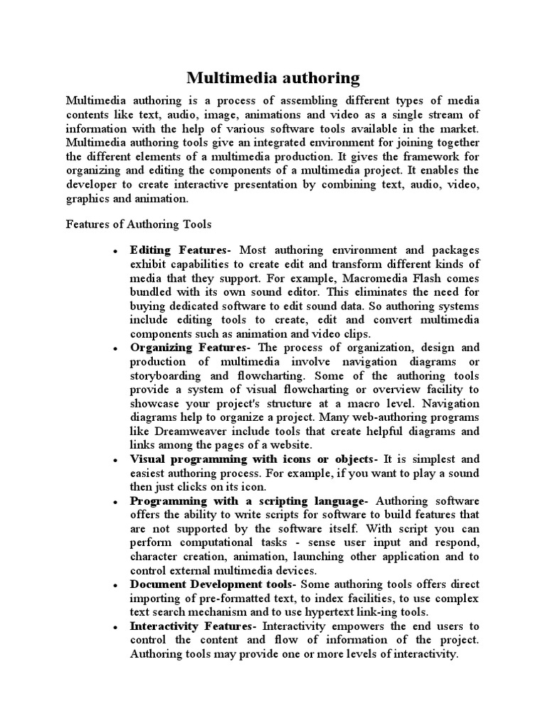 Unit 3 Multimedia Authoring | PDF | Art | Computers