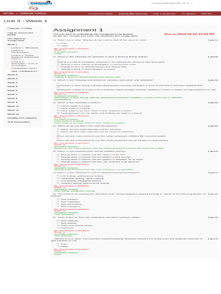 Noc19 Cs71 Assignment Week 1 | PDF