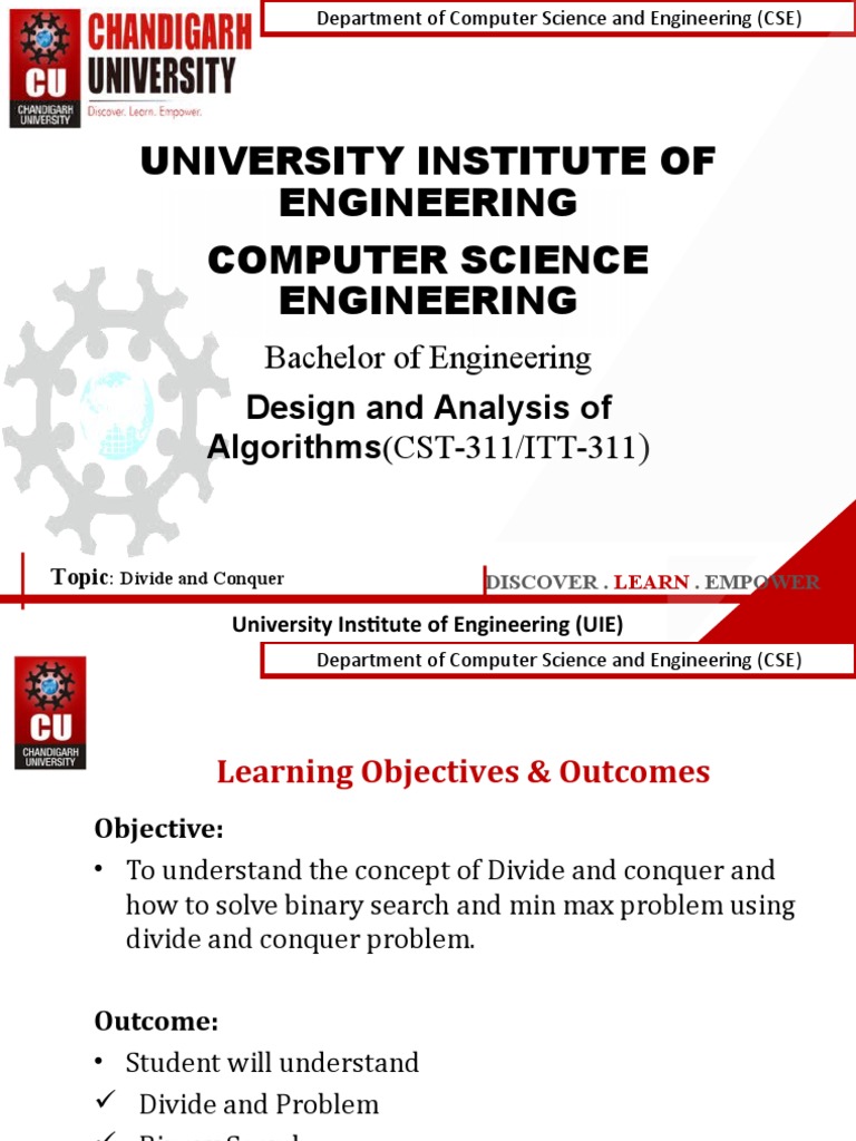 4.1 Divide and Conquer | PDF | Computer Programming | Algorithms 4.1 Divide and Conquer | PDF | Computer Programming | Algorithms