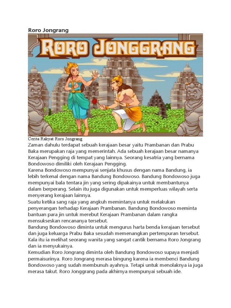 Roro Jongrang | PDF