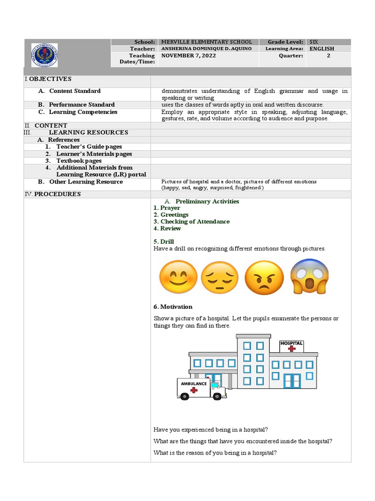 Engl - Nov. 8 (Week 1 - 2ND Quarter) | PDF | Speech | Behavior Modification