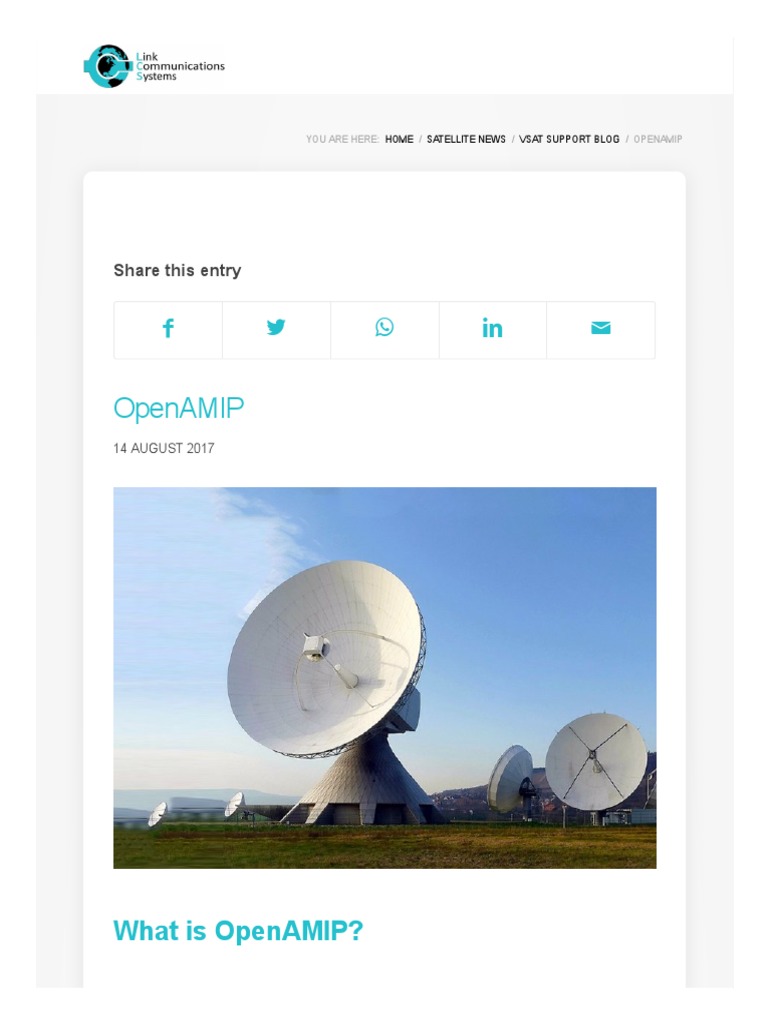 Open AMIP | Download Free PDF | Very Small Aperture Terminal | Router ...