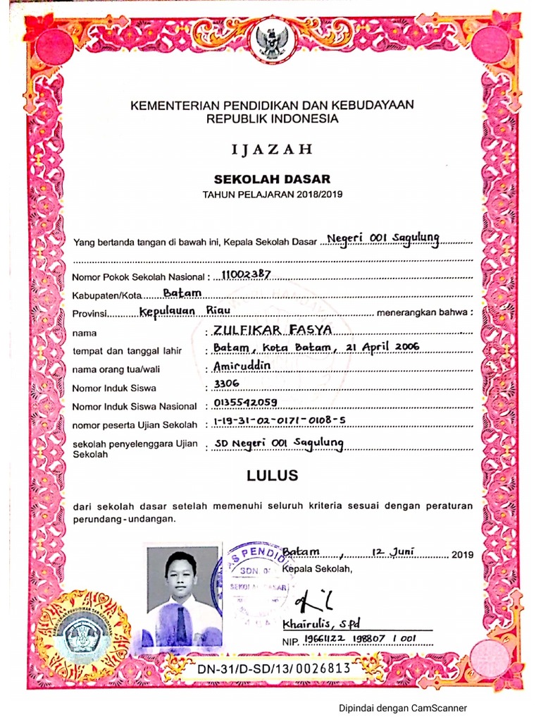 Contoh Ijazah | PDF