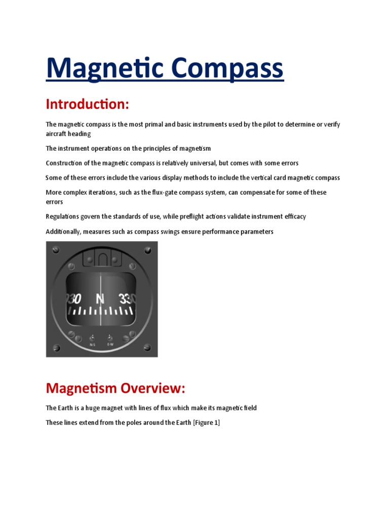 Magnetic Compass | PDF | Compass | Magnetism