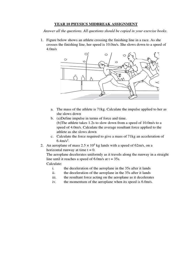 Physics Assignment Sample | PDF | Force | Acceleration