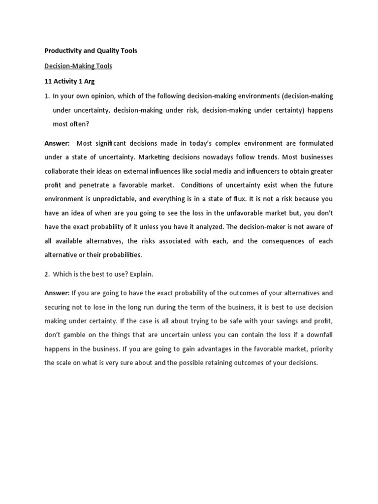 PQT-11 Activity 1 - ARG | PDF