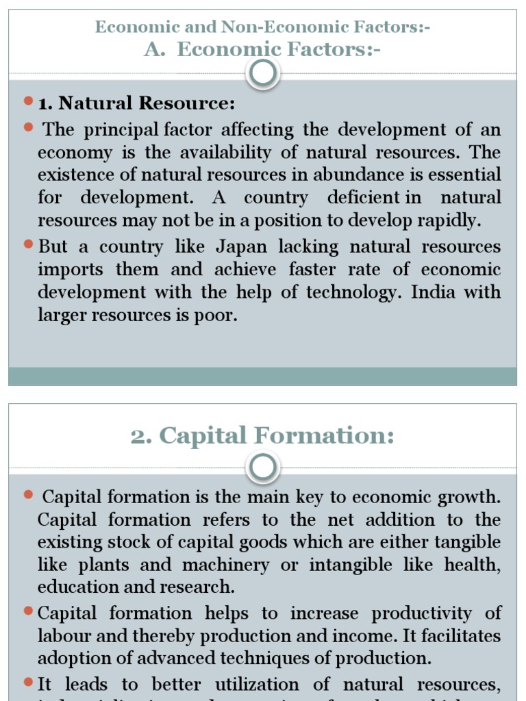 Economic and Non-Economic Factors | Download Free PDF | Economic Growth ...