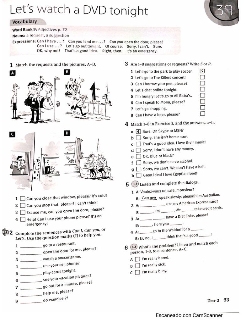 Workbook Unit 3 | PDF