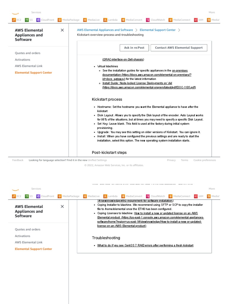 AWS Elemental Appliances and Software | PDF | Installation (Computer ...