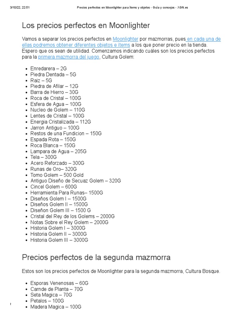 Precios Perfectos en Moonlighter para Ítems y Objetos - Guía y Consejos ...
