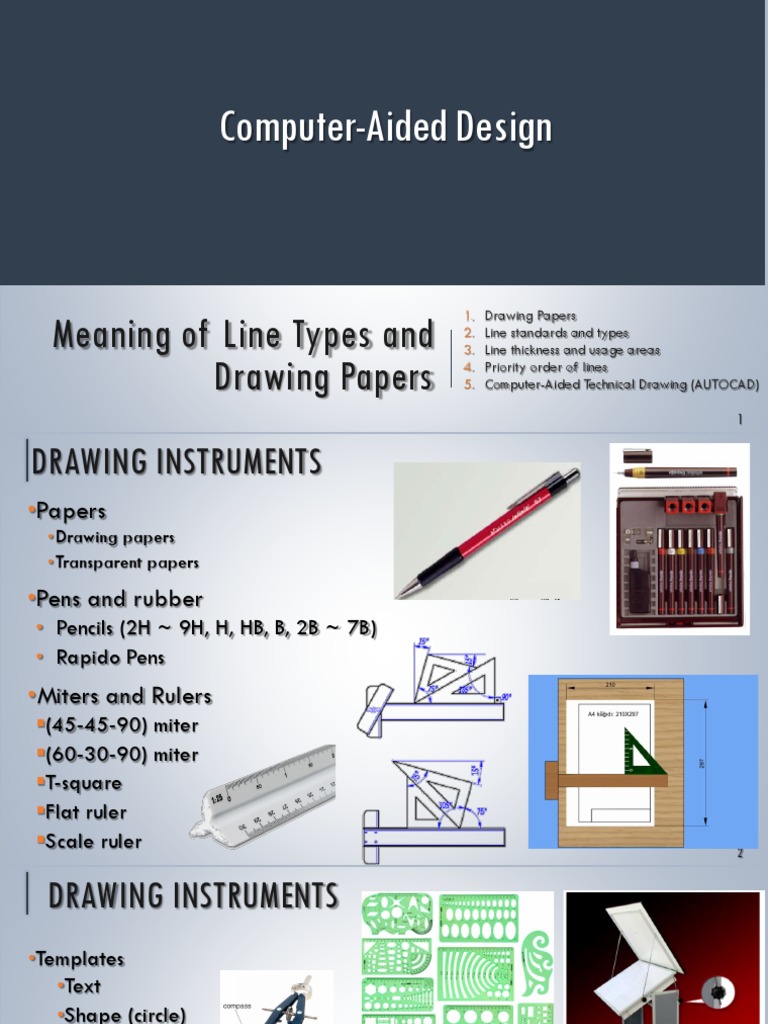 Understanding Line Types in Technical Drawing | PDF | Paper | Technical ...
